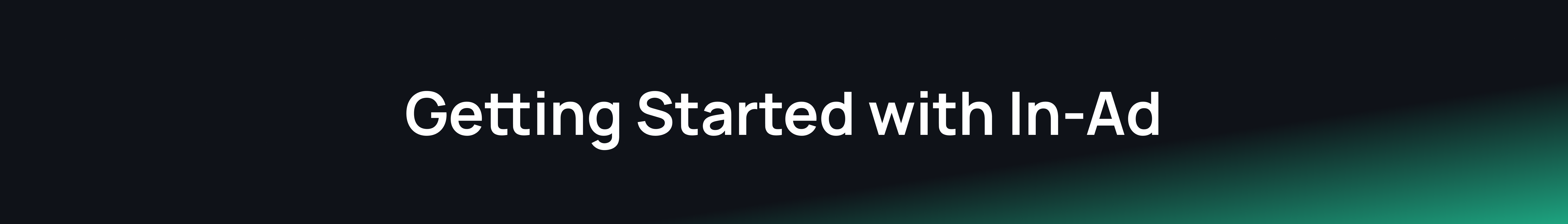 Getting Started with In-Ad